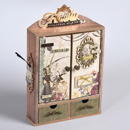 vintage mini diy storage box scrapbooking jewelry ... – Vicedeal