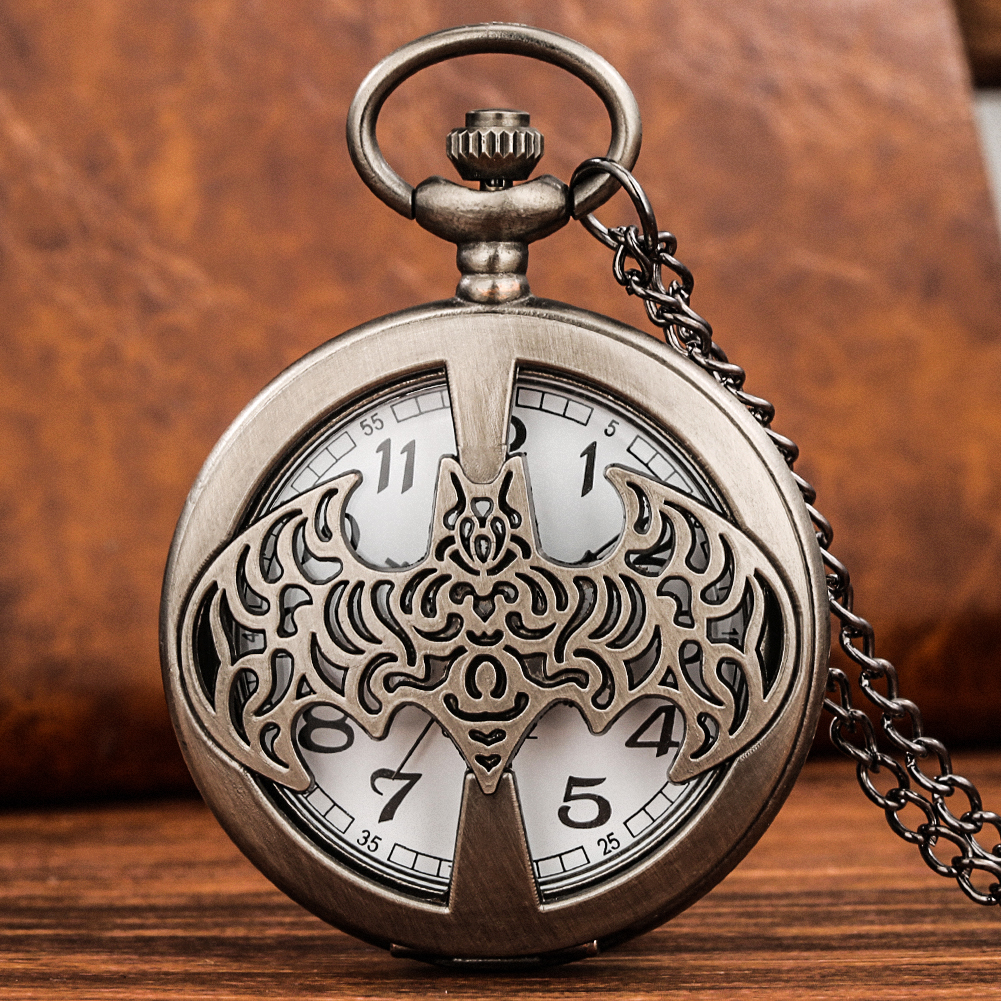 Vintage Bronze Quartz Pocket Watch Steampunk Neckl... – Grandado