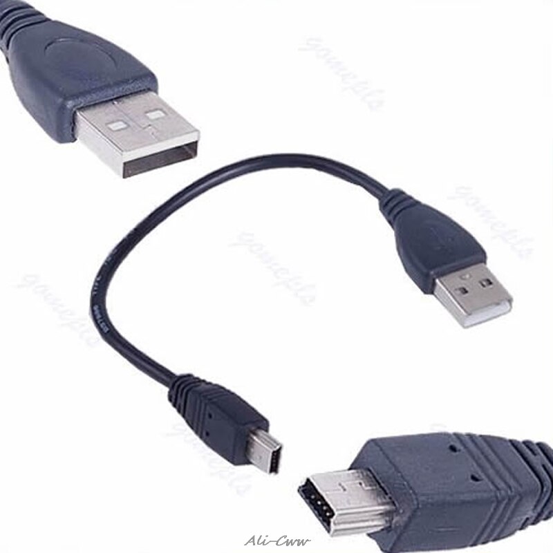 USB Short 2.0 A Male to Mini 5 Pin B Data Charging... – Grandado