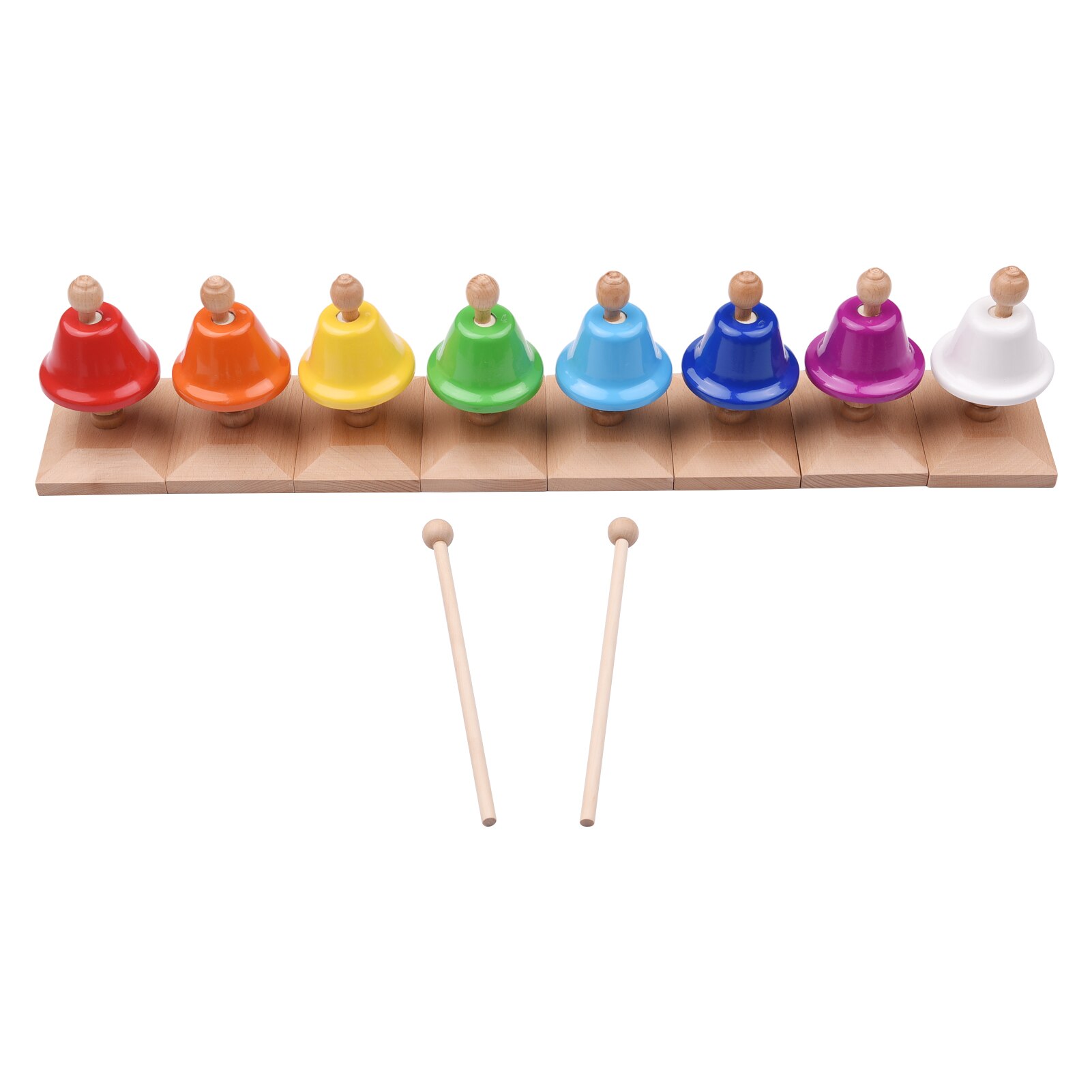 8 Note Percussion Bell Set 8pcs Handbell Hand Bell... – Grandado