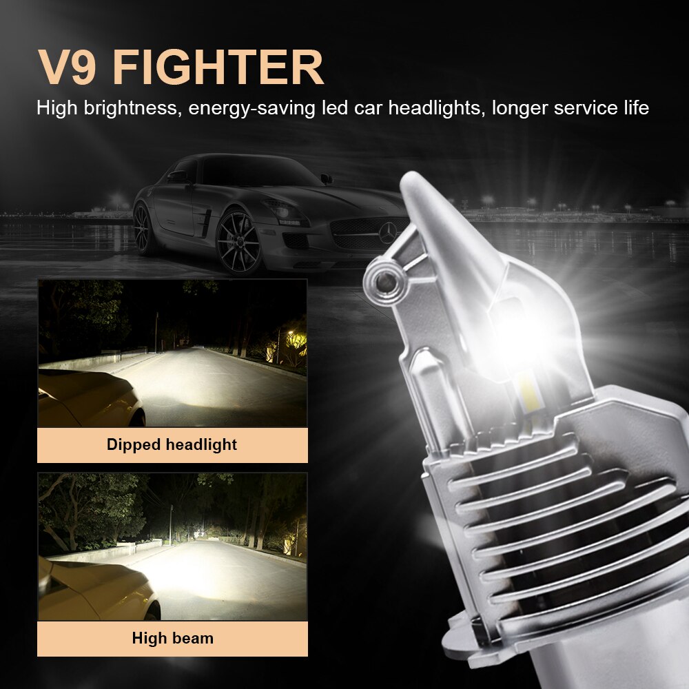 Eurs H4 9003 HB2 LED headlight bulbs 80W 16000LM d... – Grandado