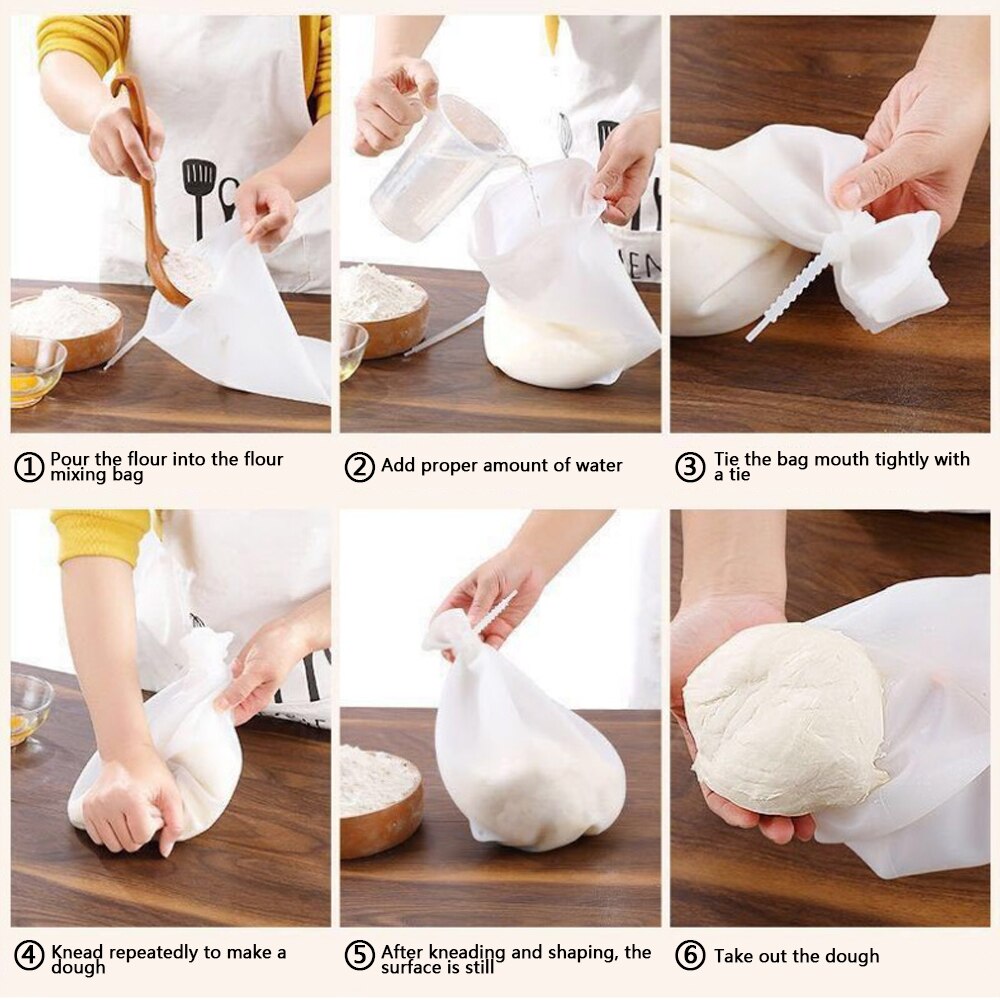 3kg/6kg Silicone Kneading Bag Dough Flour Mixer Ba... – Grandado