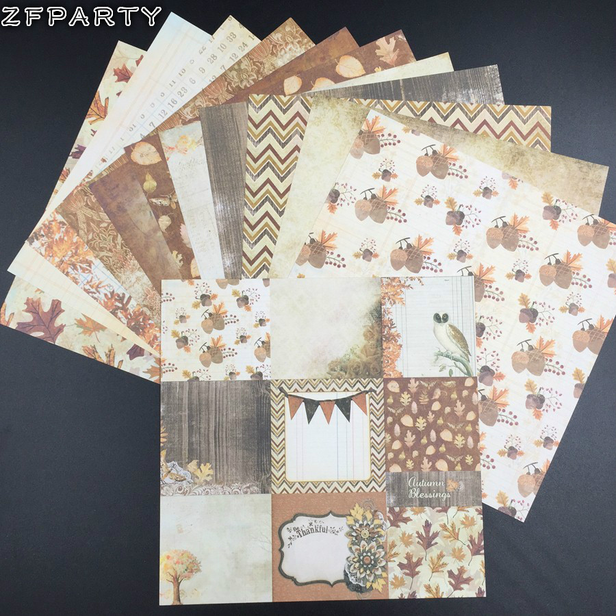 ZFPARTY 12pcs 6" Single-side Printed Autumn Garden... – Grandado