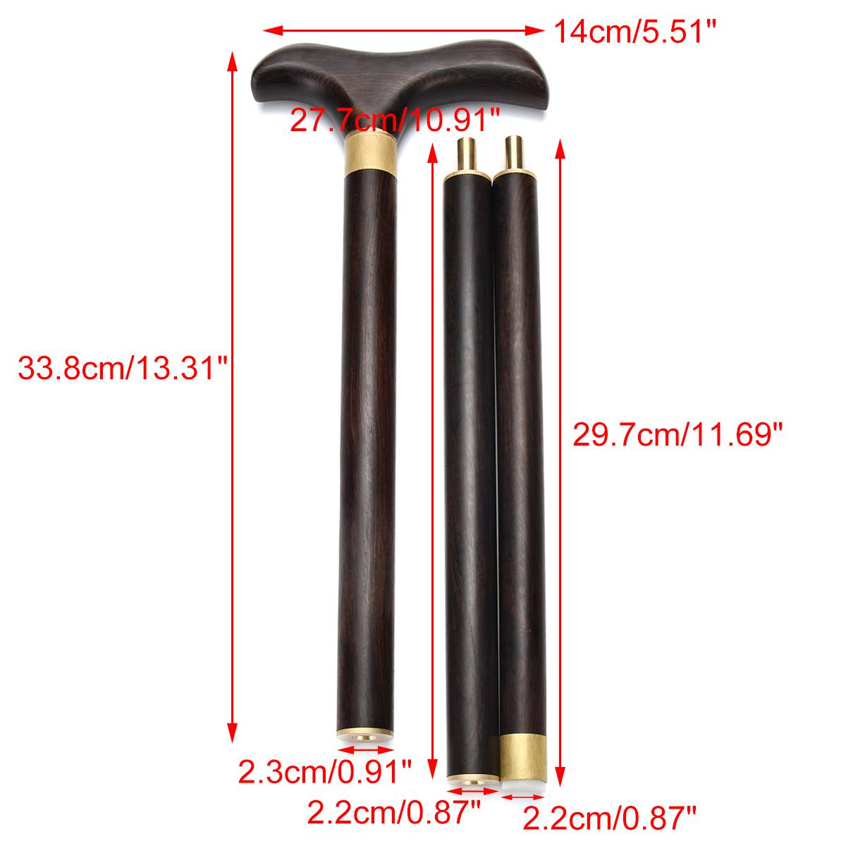 3 Sections 86cm Walking Stick Wood Bird Shape Fold... – Grandado