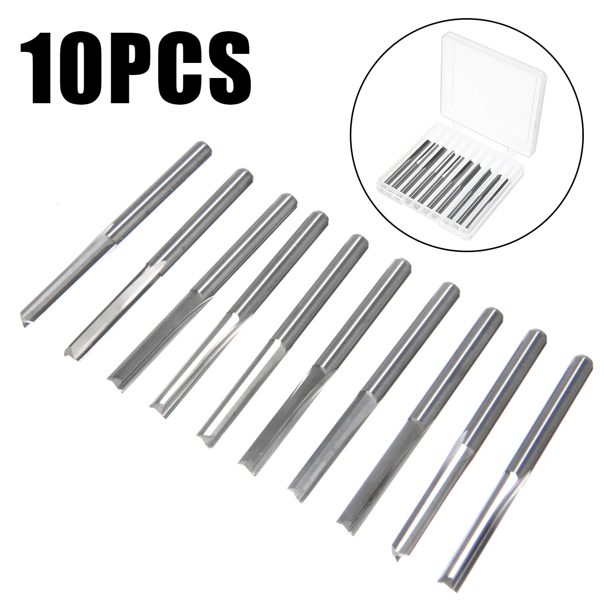 10Pcs Dubbele 2 Fluit Straight Slot Frees Tungsten... – Vicedeal