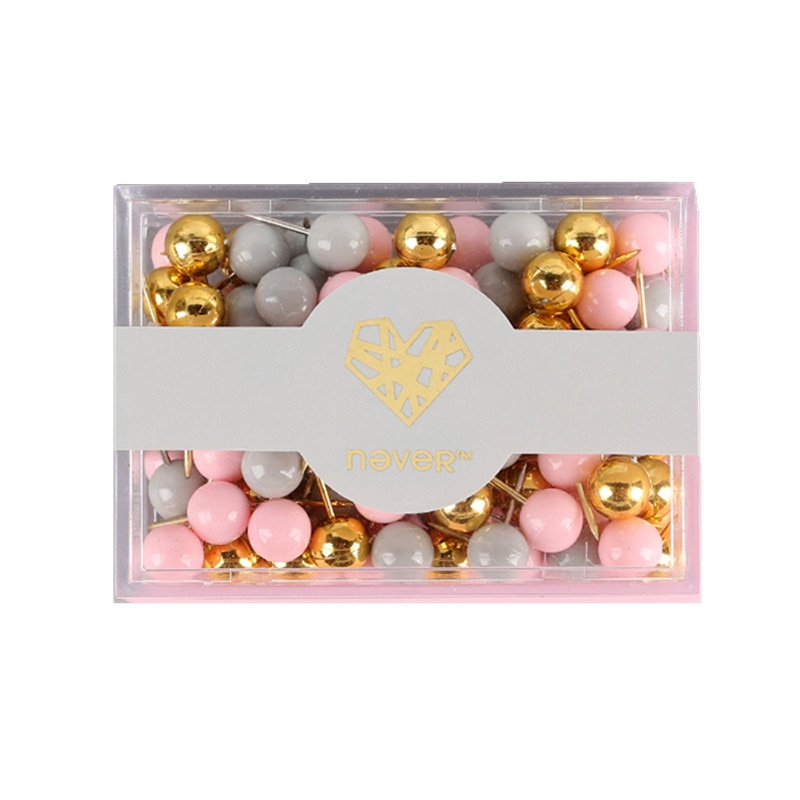 120pcs Pink Series Push Pins Office Decorative Sta... – Vicedeal