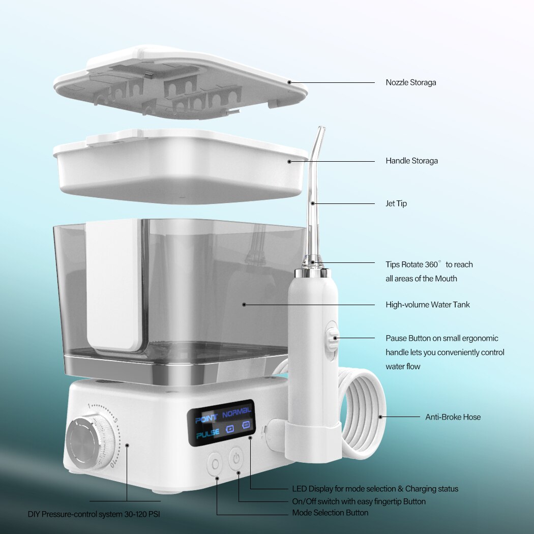 KUSKER Waterpulse Dental Water Flosser Irrigator O... – Grandado
