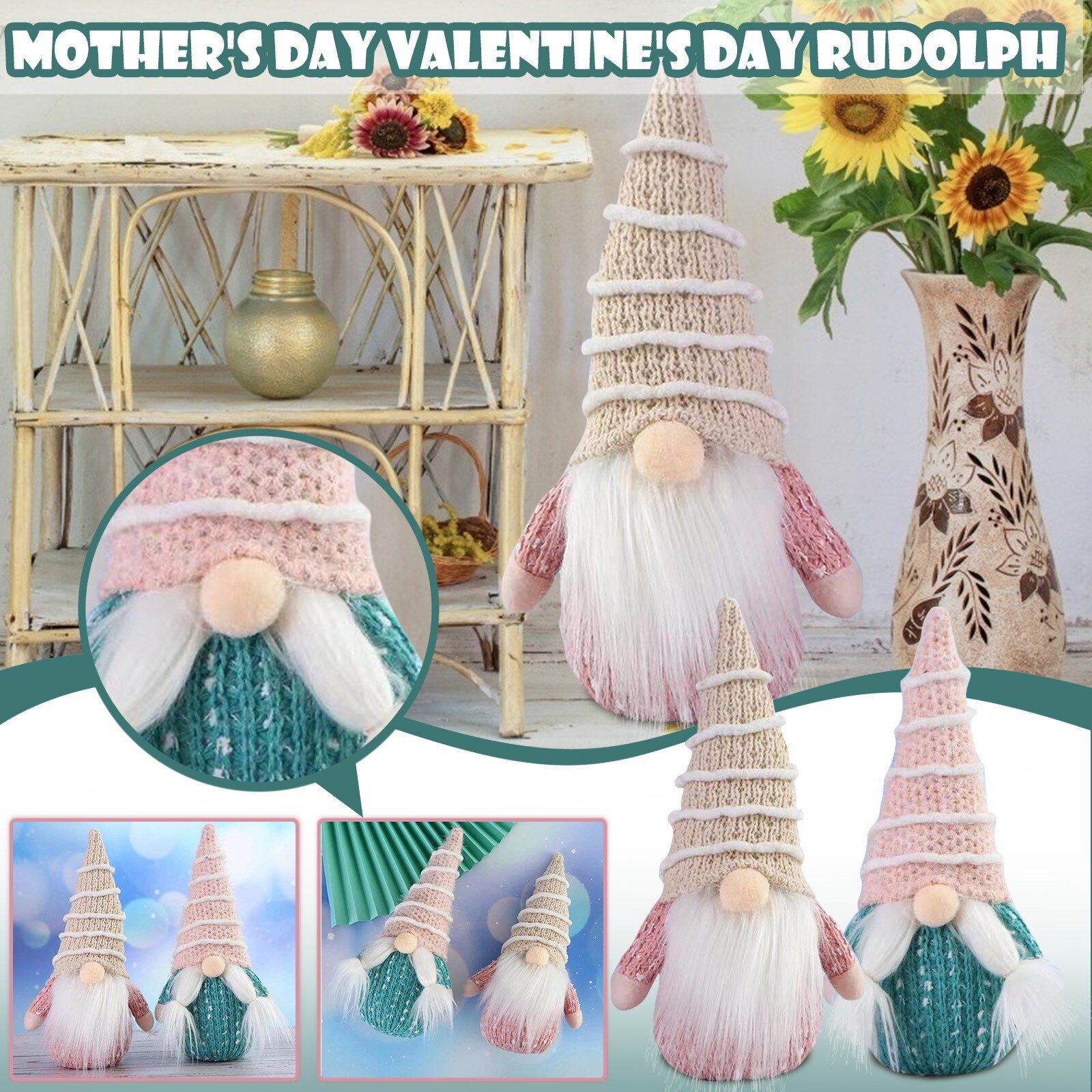 2 Stuks Handgemaakte Knuffel Santa Pop Gnome Scand... – Grandado
