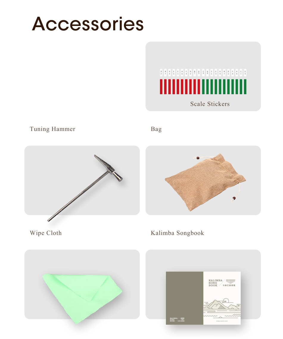 21 Key Thumb Piano Solid Beech Epoxy Resin Portabl... – Vicedeal