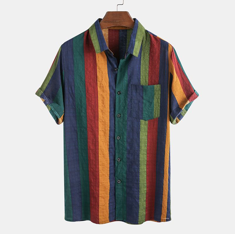 Incerun Zomer Mannen Casual Shirt Strand Korte Mou... – Grandado