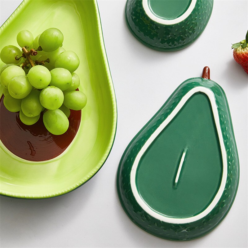 Nordic Cute Avocado Glaze Color Ceramic Dinner Dis... – Grandado