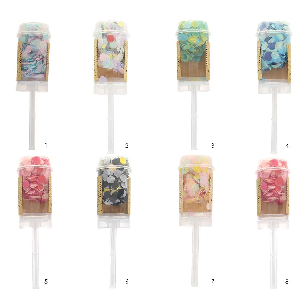 Round Colorful Push Popper Confetti Festival Party... – Grandado