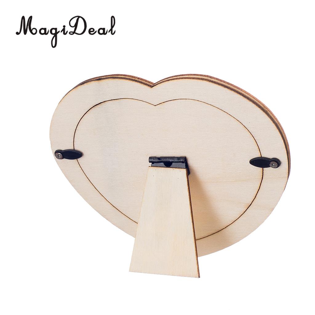 MagiDeal Wooden LOVE HEART Photo Frame DIY Picture... – Grandado