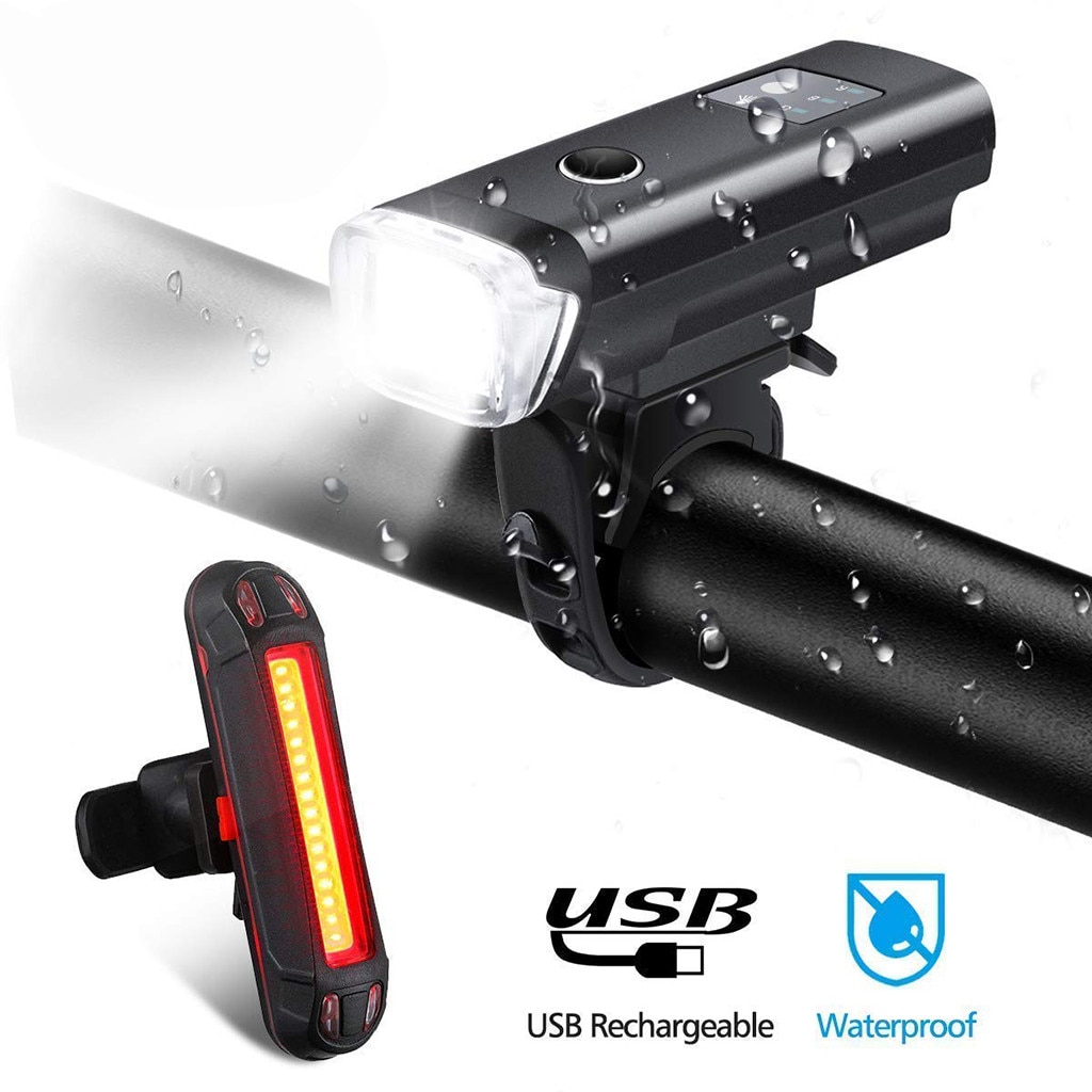 2Pcs Fietsverlichting Led Usb Oplaadbare Fietsverl... – Vicedeal