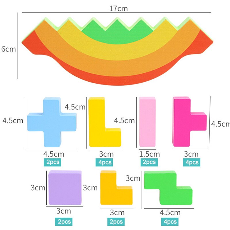 Baby Toy Wooden Block balance Tetris chopping Bloc... – Grandado
