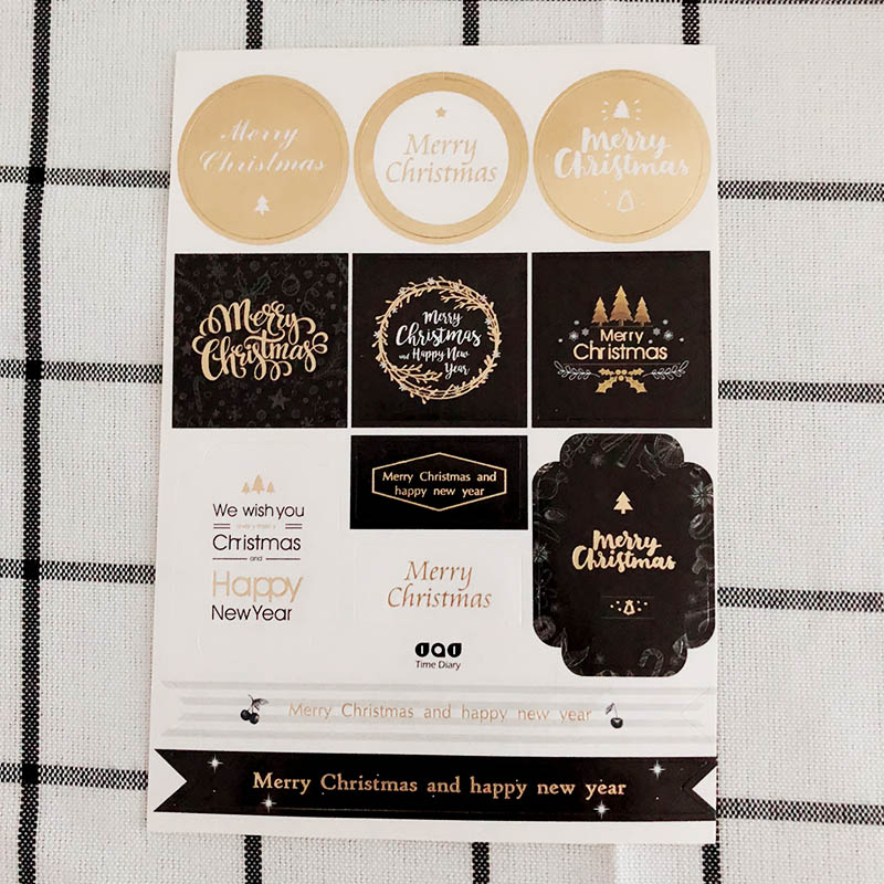 B-Christmas Sticker Labels 2 Sheets Adhesive Tags ... – Grandado