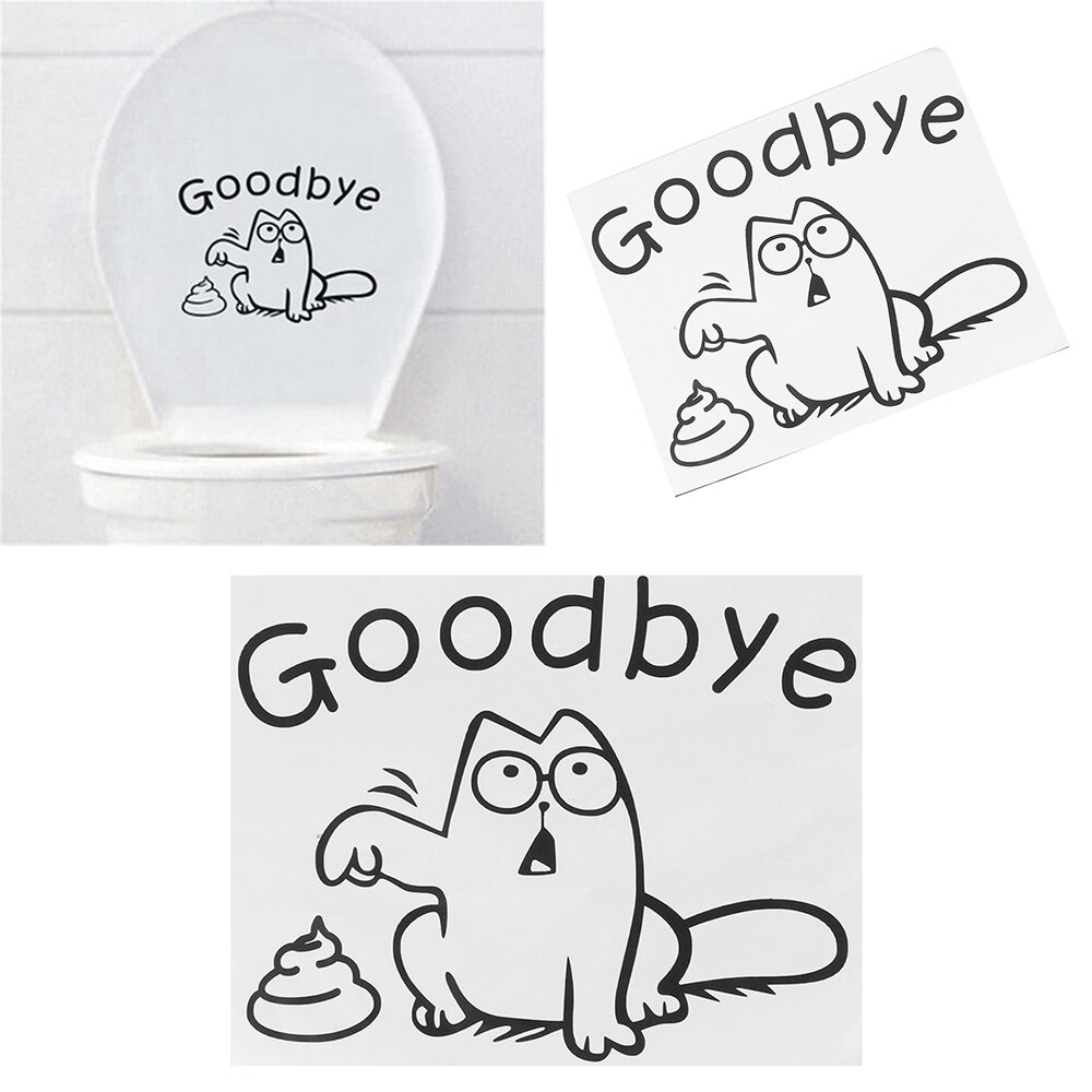 Toilet Seat Sticker Decal Cats Face Mural Bathroom... – Grandado