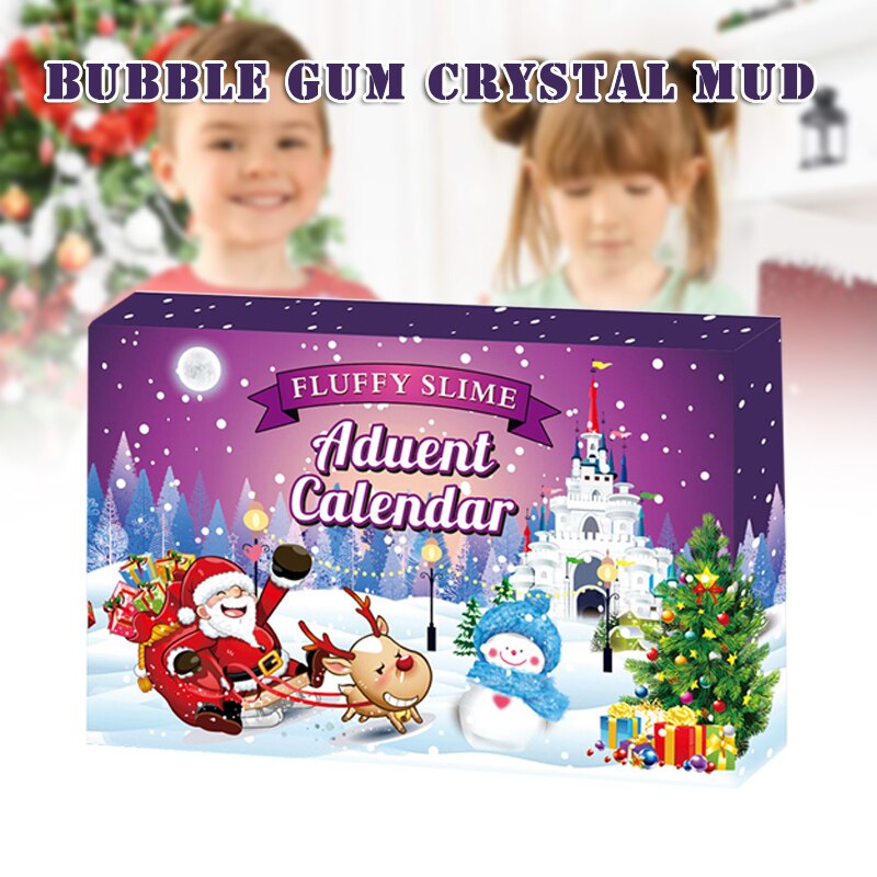Kids Christmas Advent Calendar DIY Slime Kit Cryst... – Grandado