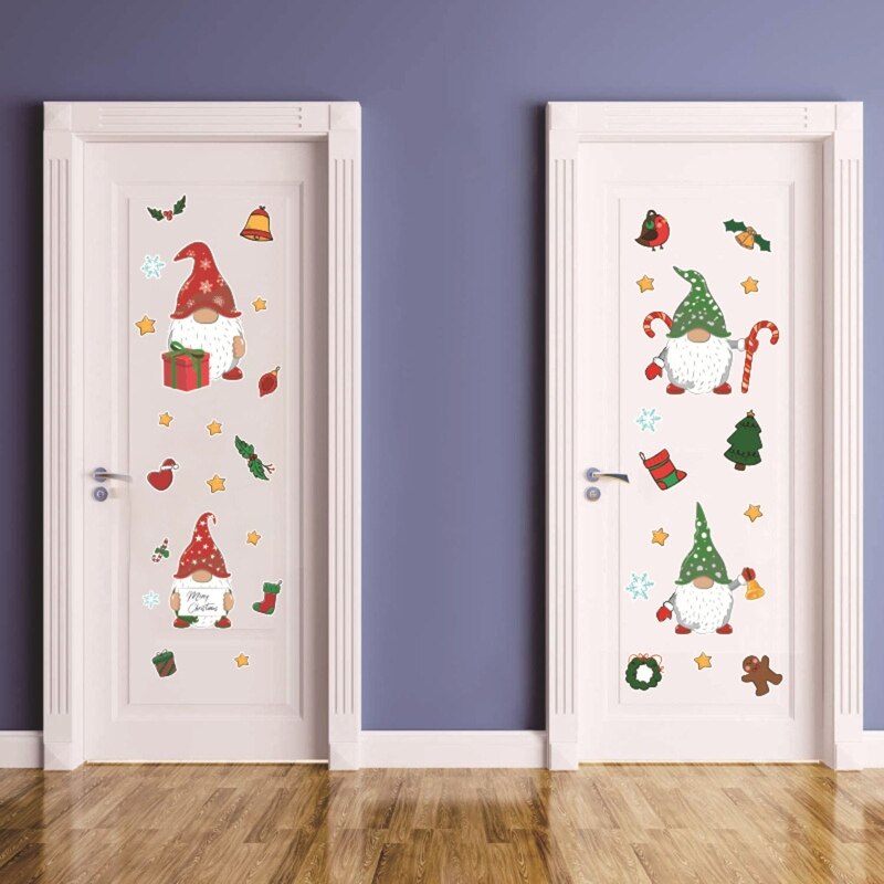 Christmas Gnome Window Clings Fridge magnet Christ... – Grandado