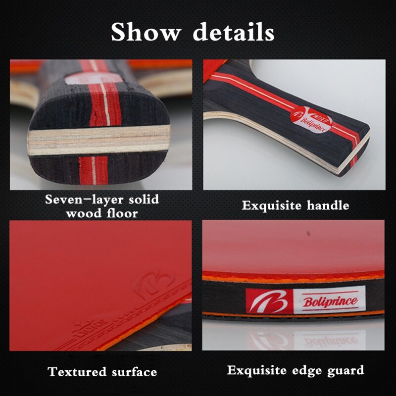 Upgraded Carbon Table Tennis Racket Set Super Powe... – Vicedeal