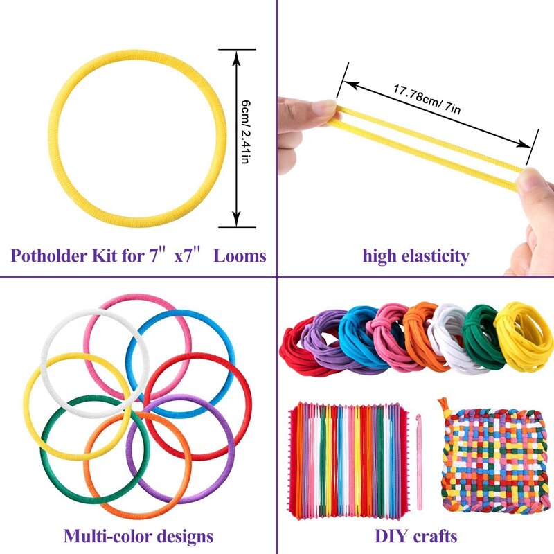 192 Pieces Loom Potholder Loops Weaving Loom Loops... – Grandado