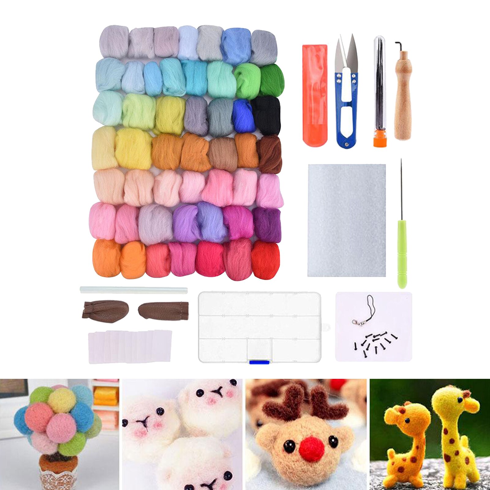 All in One Needle Felting Kit Needles Felt Work To... – Vicedeal