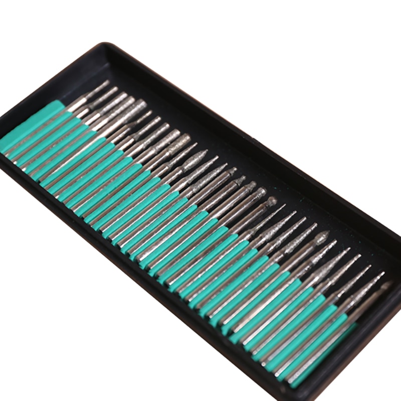 30 Pcs/set Diamond Point Burr Bits Drill Head Drem... – Grandado