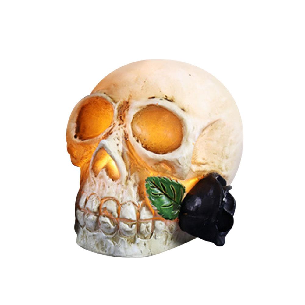 LED Glowing Skull Night Light Lamp Halloween Decor... – Grandado