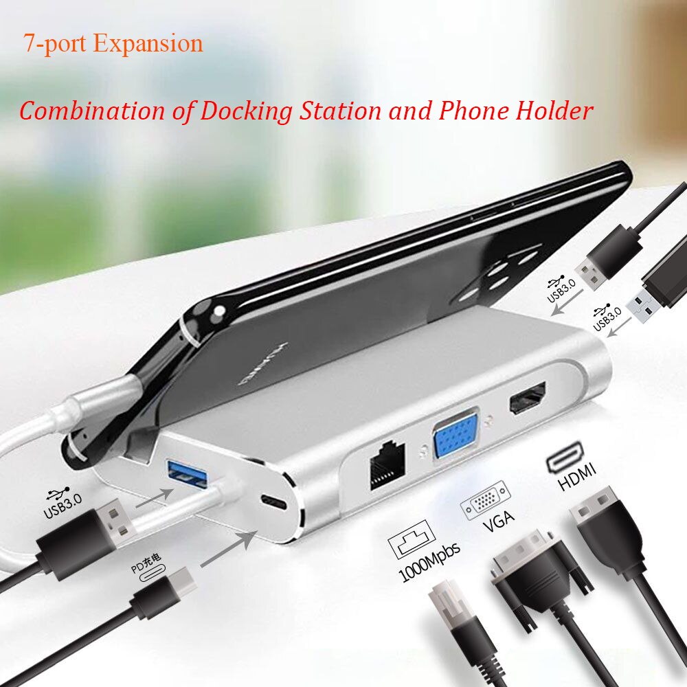 Type C Dock Hp To Hdmi Hub Adapter Usb Hub Docking... – Vicedeal