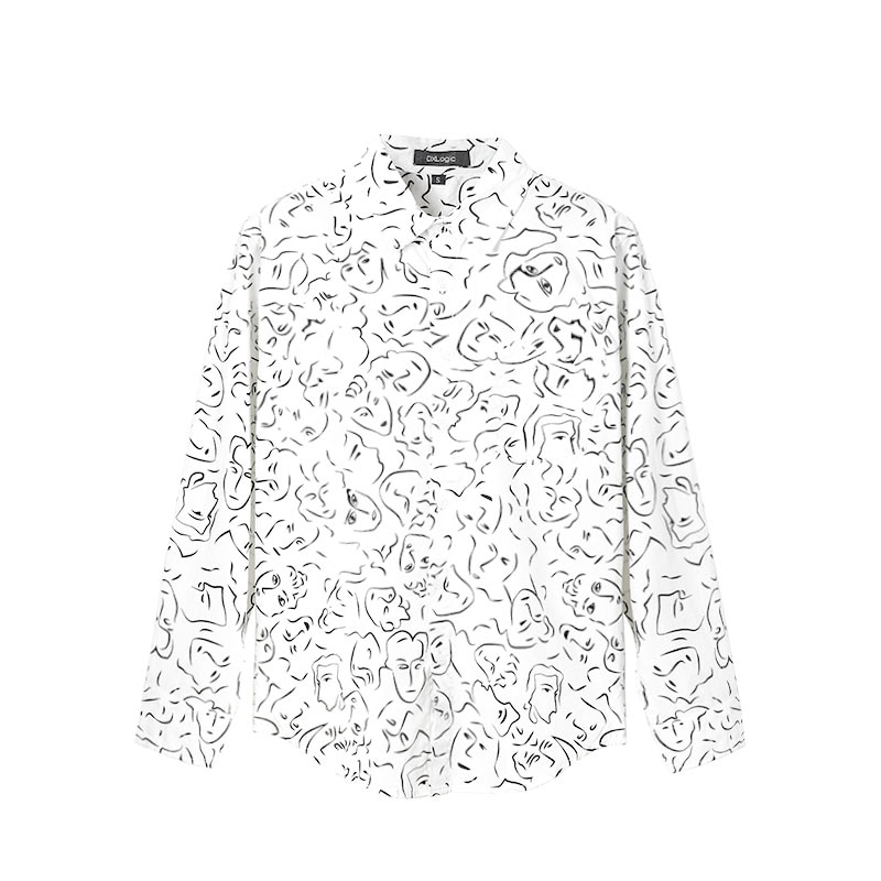 Lente En Herfst Mannen Bloemen Shirt Call Me Door ... – Vicedeal