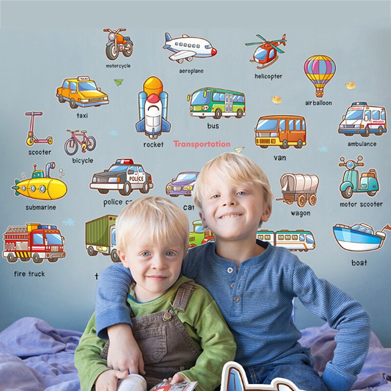 Cartoon Auto Muur Decor Decals Voor Slaapkamer Kin... – Vicedeal