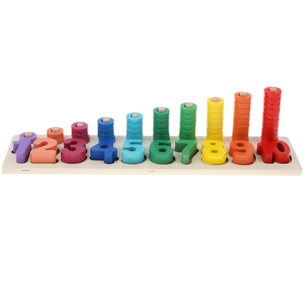 Wooden Colorful Math Counting Stacker Color Sorter... – Grandado