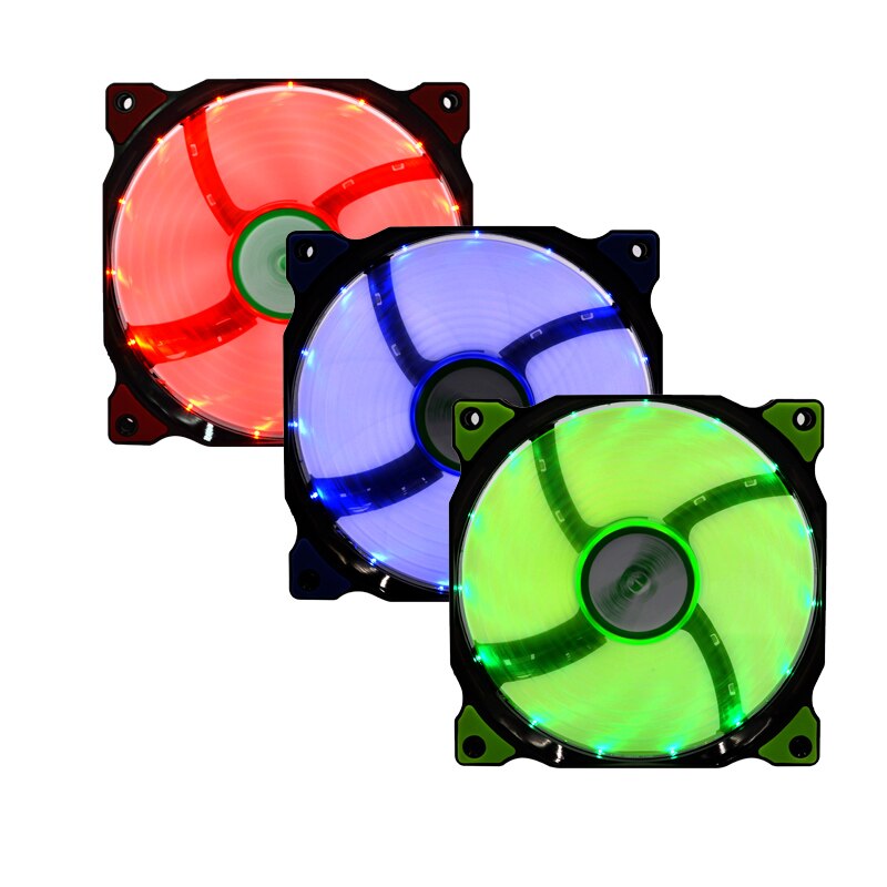 Highlight LED RGB 120mm Cooler Fan Computer Case 1... – Grandado