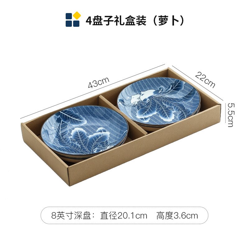 Plates Set Ceramic Tableware Dish Deep Dish Home D... – Vicedeal