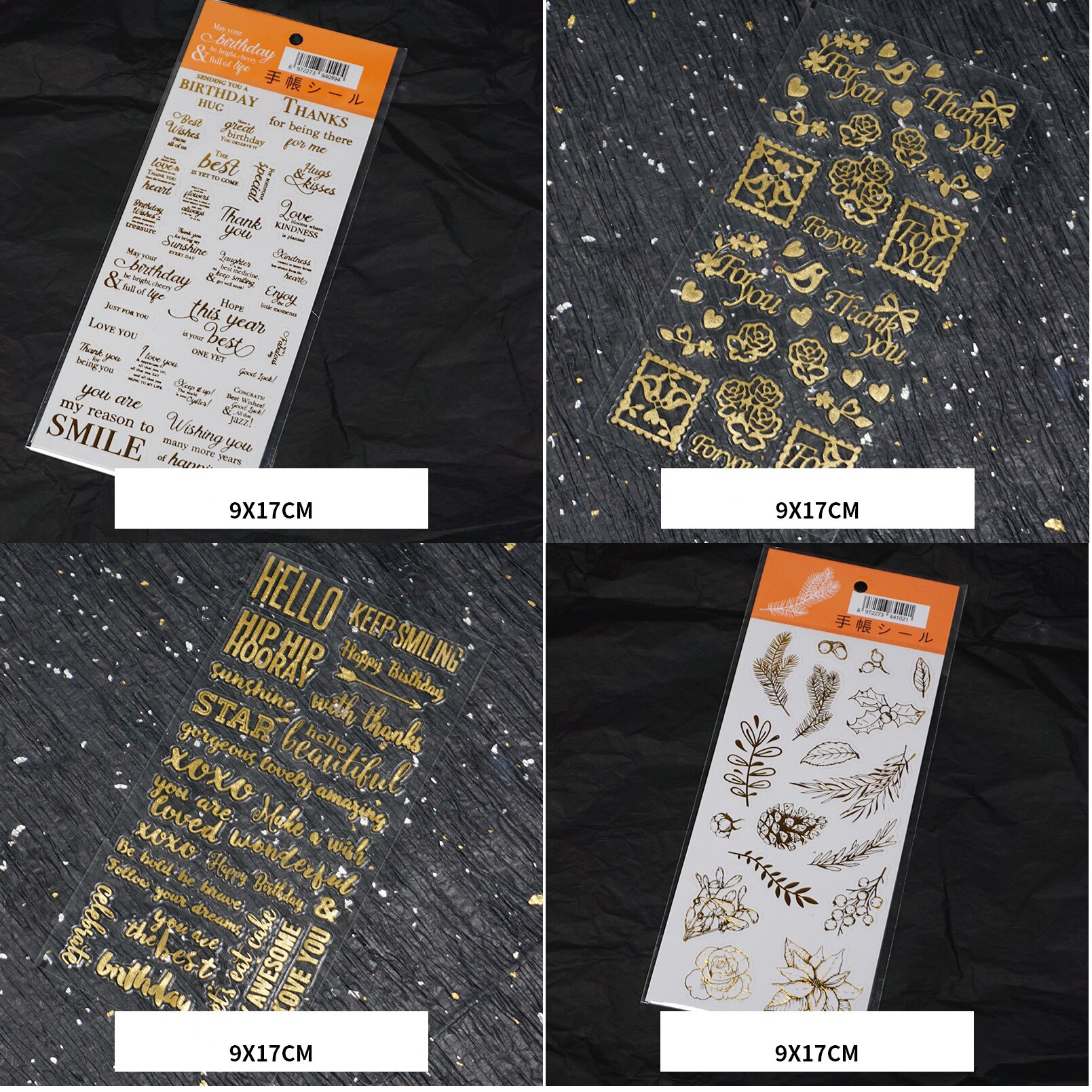 4 Stuks Diy Planeet Zegen Letters Gouden Stickers ... – Grandado