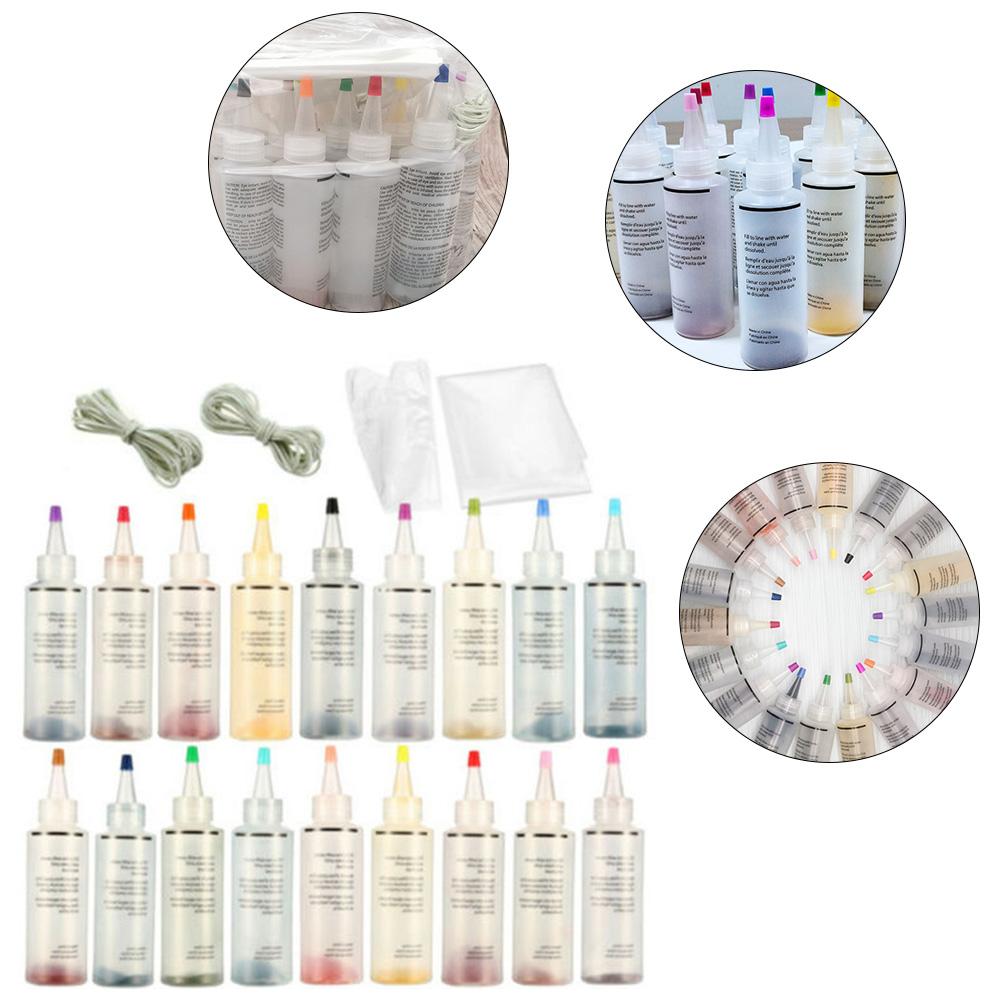 18 Bottles Permanent One Step Tie Dye Set DIY Kits... – Grandado