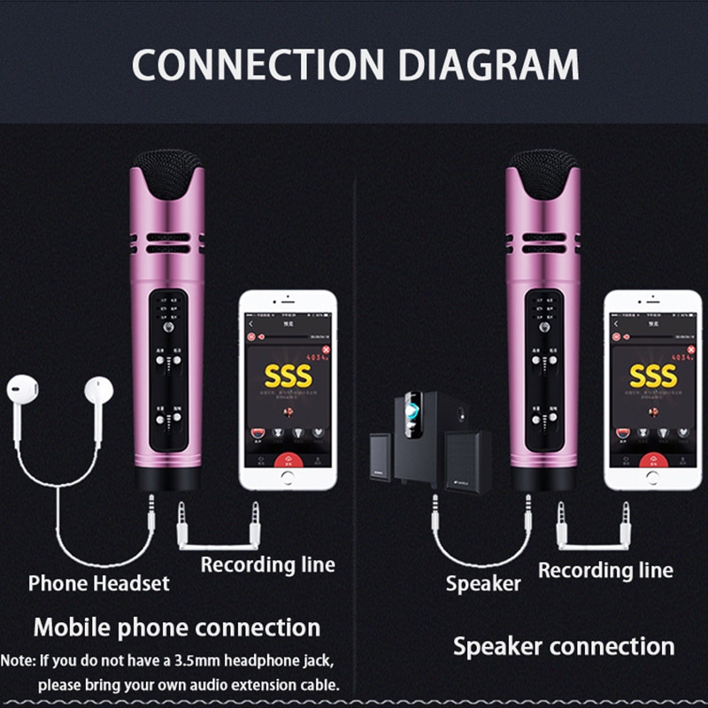 Recording microphone Banquet Party wired mini home... – Vicedeal