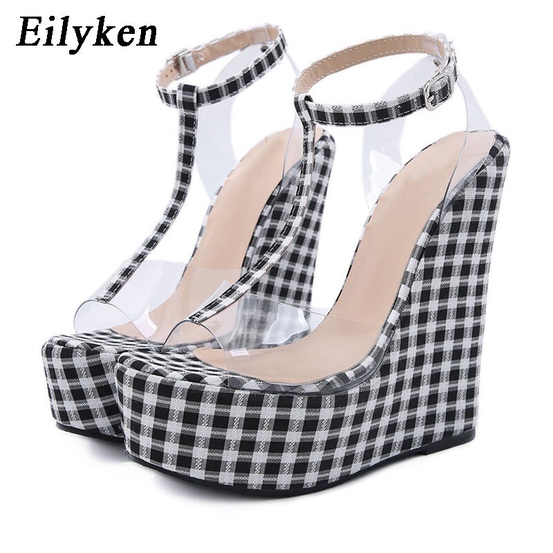 Eilyken Sommer Neue Gingham PVC Transparent Knöche... – Vicedeal