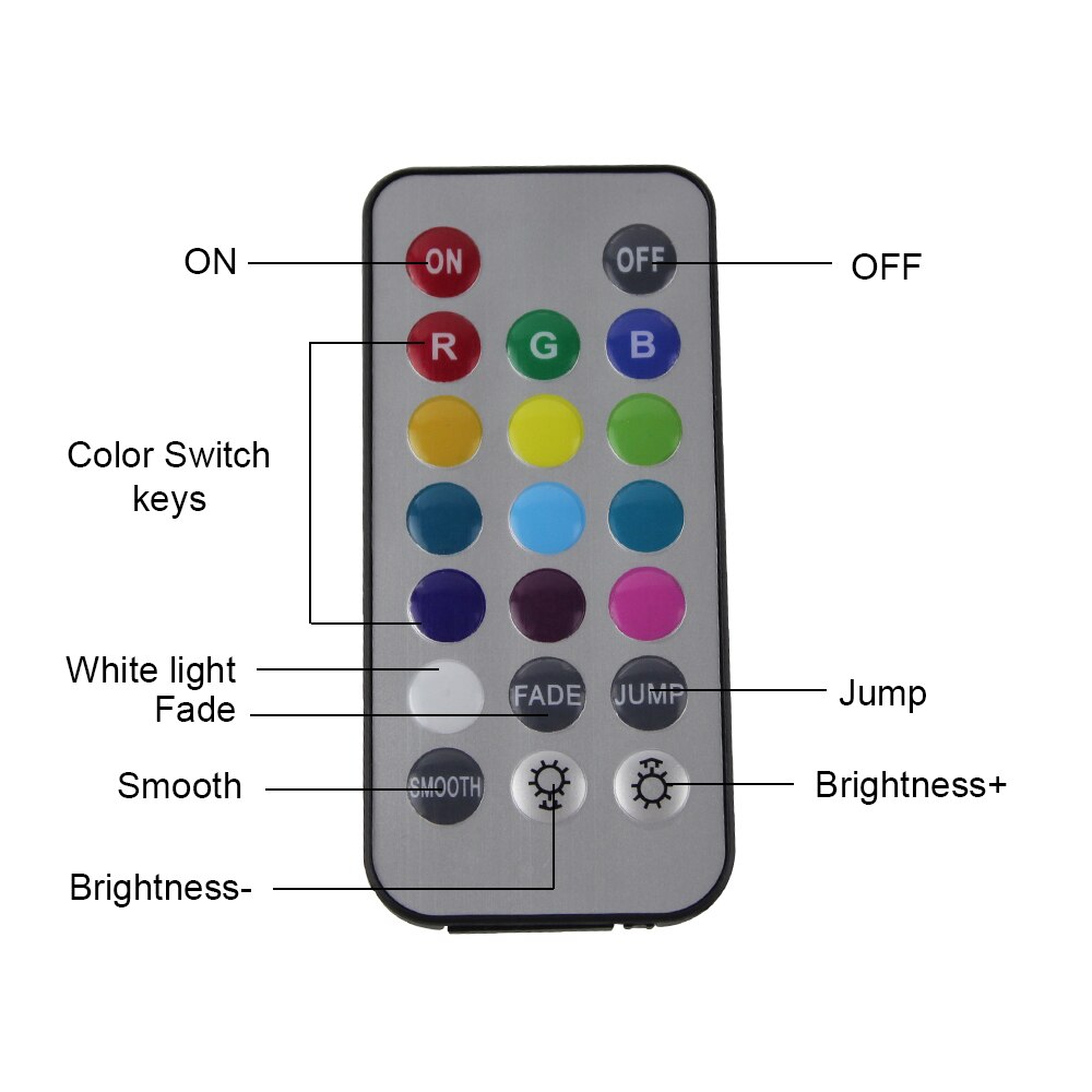10 led rgb nedsænket lys fjernstyret ip68 underva... – Vicedeal