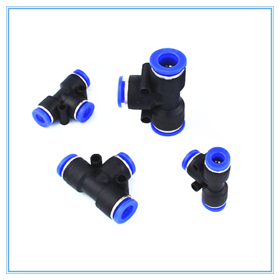 5PCS 3 Way T shaped Tee Pneumatic PE 4mm to 16mm O... – Vicedeal