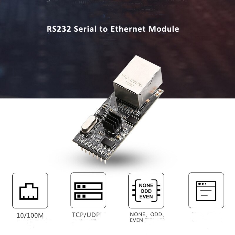 Serial to Ethernet Internet Module TTL to RJ45 Net... – Grandado