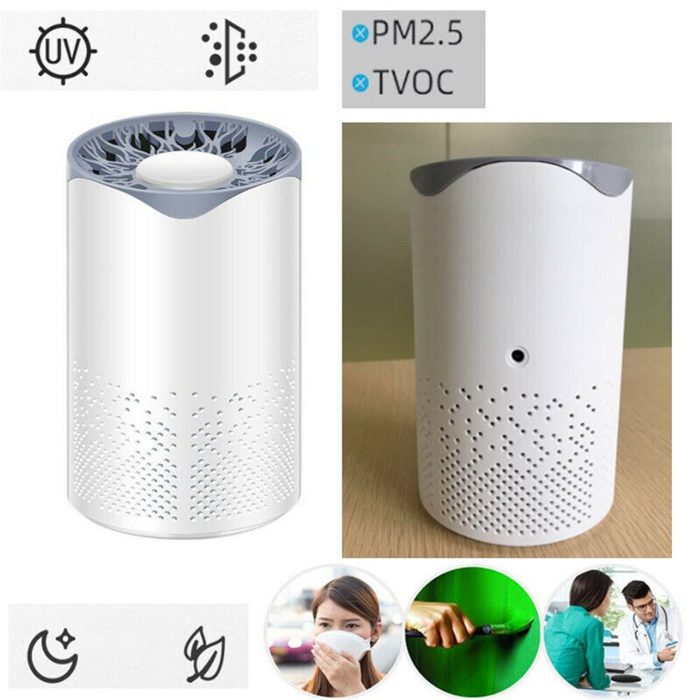 Air Purifier LED 4 Layer Air Cleaner Filter USB Ch... – Grandado