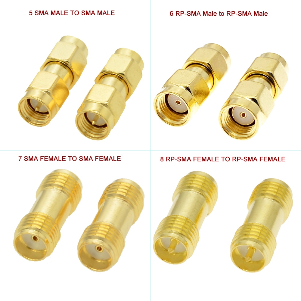 2 PCS/lot RF SMA / RP-SMA Male plug to Female jack... – Vicedeal