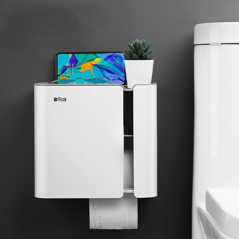 Toilet Paper Holder Waterproof Wall Shelf for Toil... – Grandado