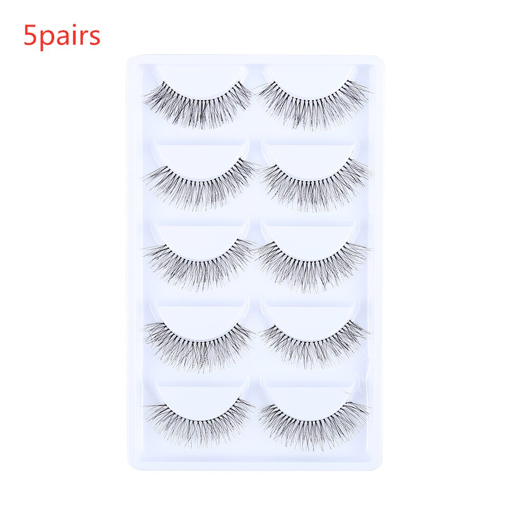 5 Pair Reusable Handmade Eye Lashes Makeup Tips Ey... – Grandado