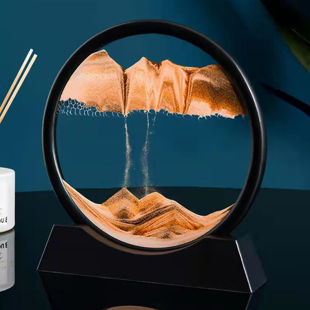 3D Glass Sandscape Hourglass In Motion Moving Sand... – Vicedeal