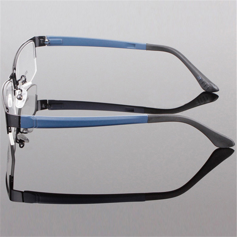 Men Durable Eyewear Metal Frame Half Rim Clear Len... – Vicedeal