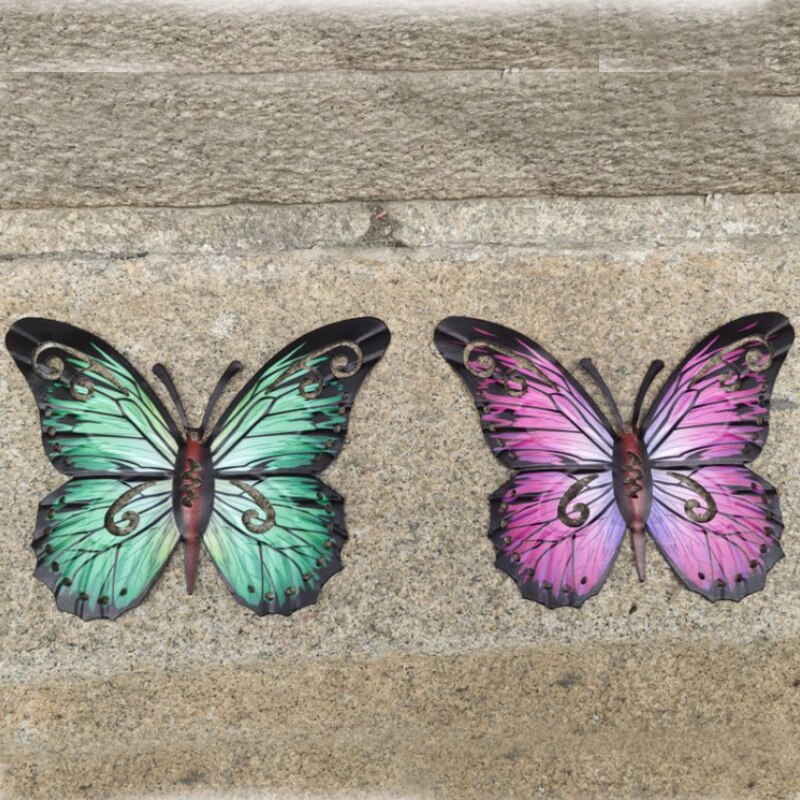 Set of 2 Large Metal Butterflies Hanging Wall Art ... – Vicedeal