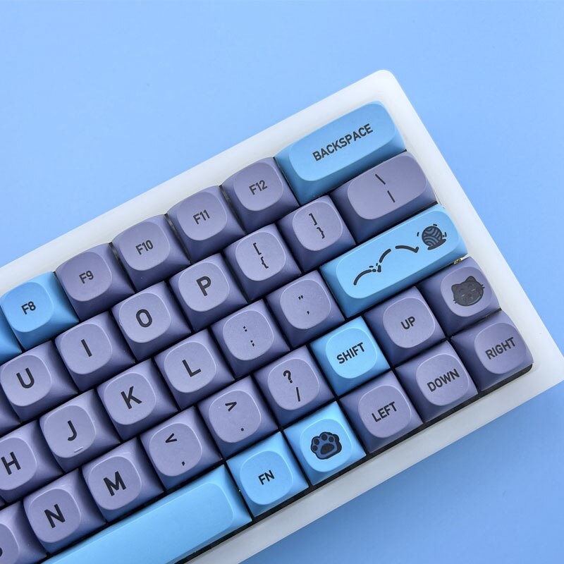 125 Keys/Full Set Of Blue Cat Theme Mechanical Key... – Grandado