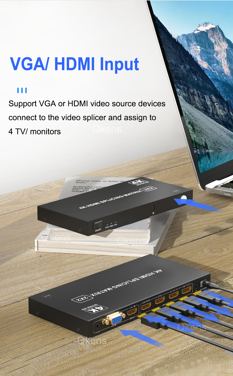 4K 2x2 HDMI Video Wall Controller 1080P VGA Video ... – Grandado